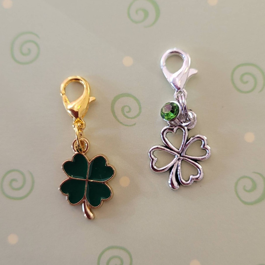 Shamrocks for St Patrick's Day, Zipper Pull, Enamel Zip Charm on ...