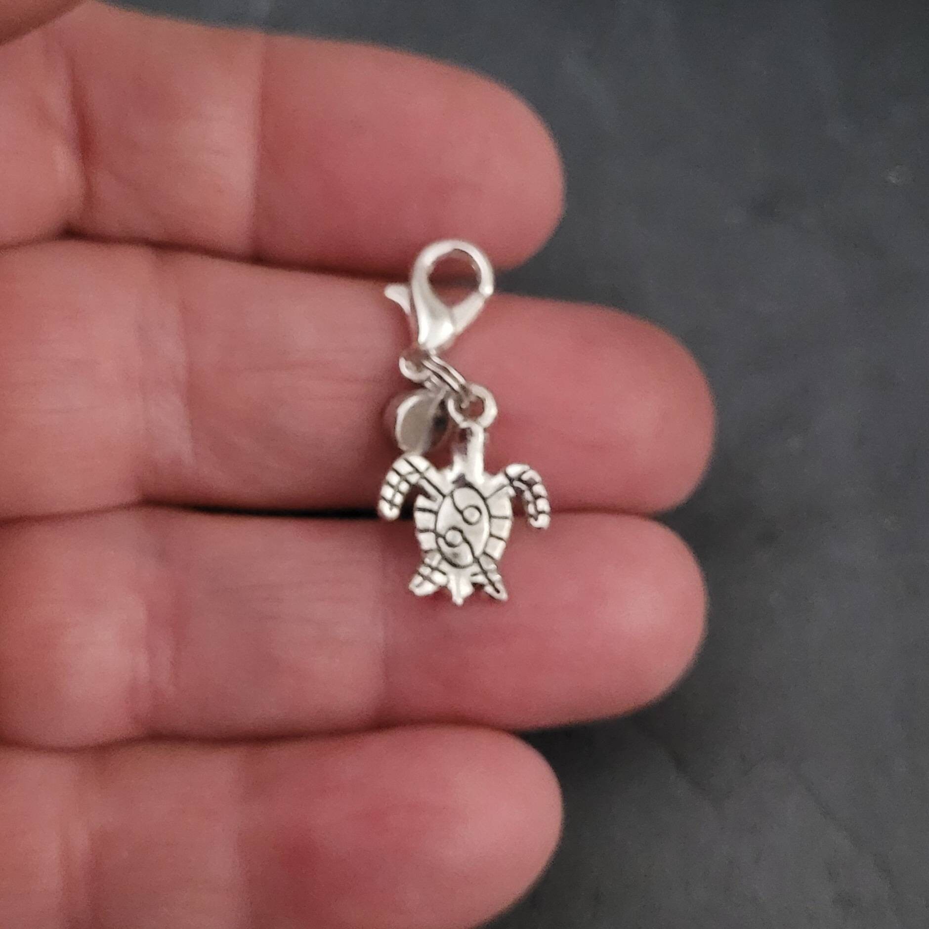 Marine Turtle Zip Charm, Silver Coloured Zipper Pull, Sparkle, Lobster ...