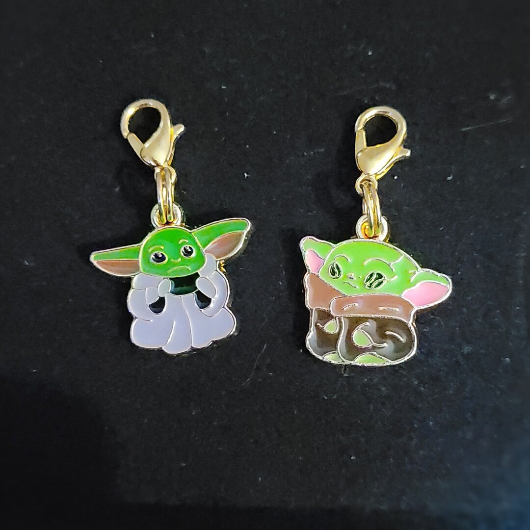 Cute Little Grogu Zipper Pull Charms, Choice of Two Designs, Enamel ...