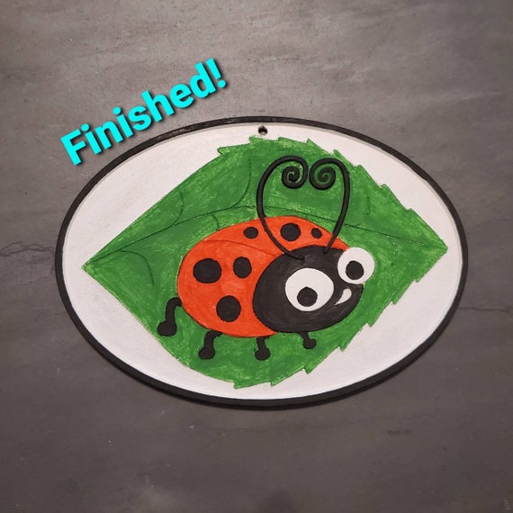 Ladybird on a Leaf Ladybug on Leaf Craft Kit DIY Paint - Etsy