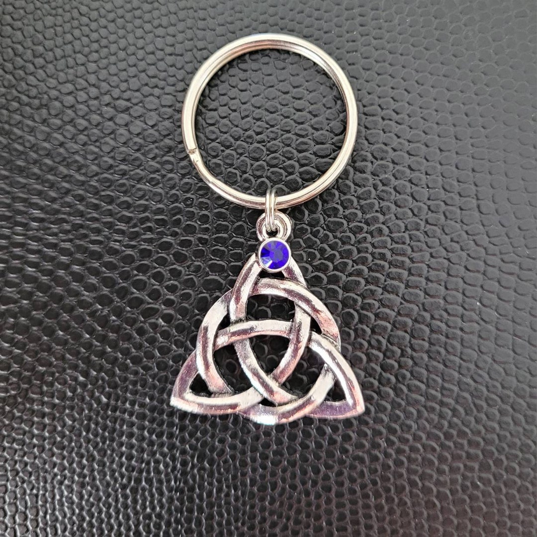Celtic Triquetra Keyring, Scottish, Sparkle, Silver Colour, Trinity ...