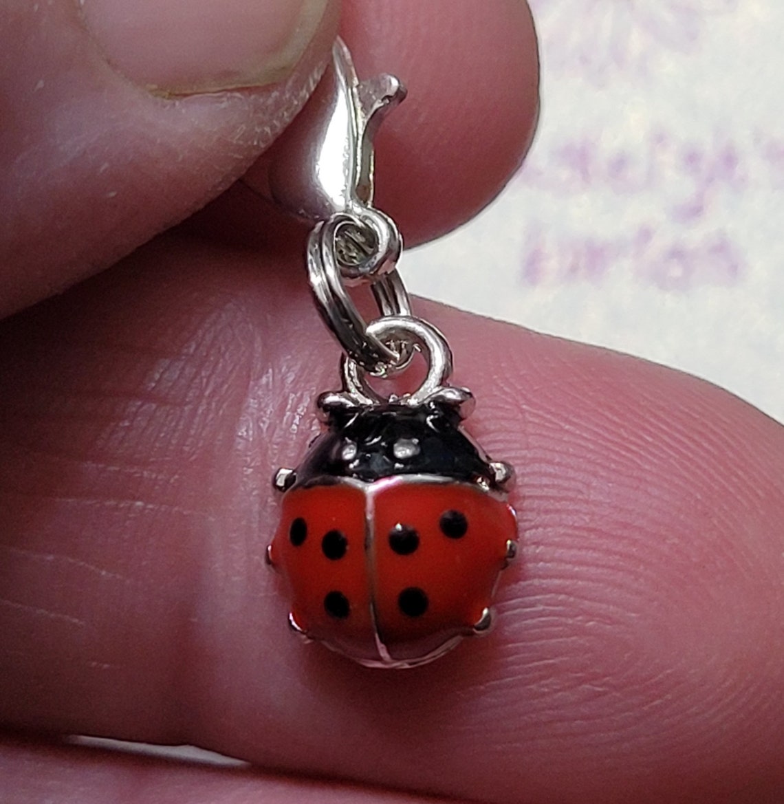 Sweet Little Ladybird Zipper Pull Charm, Clip, Jacket, Schoolbag ...