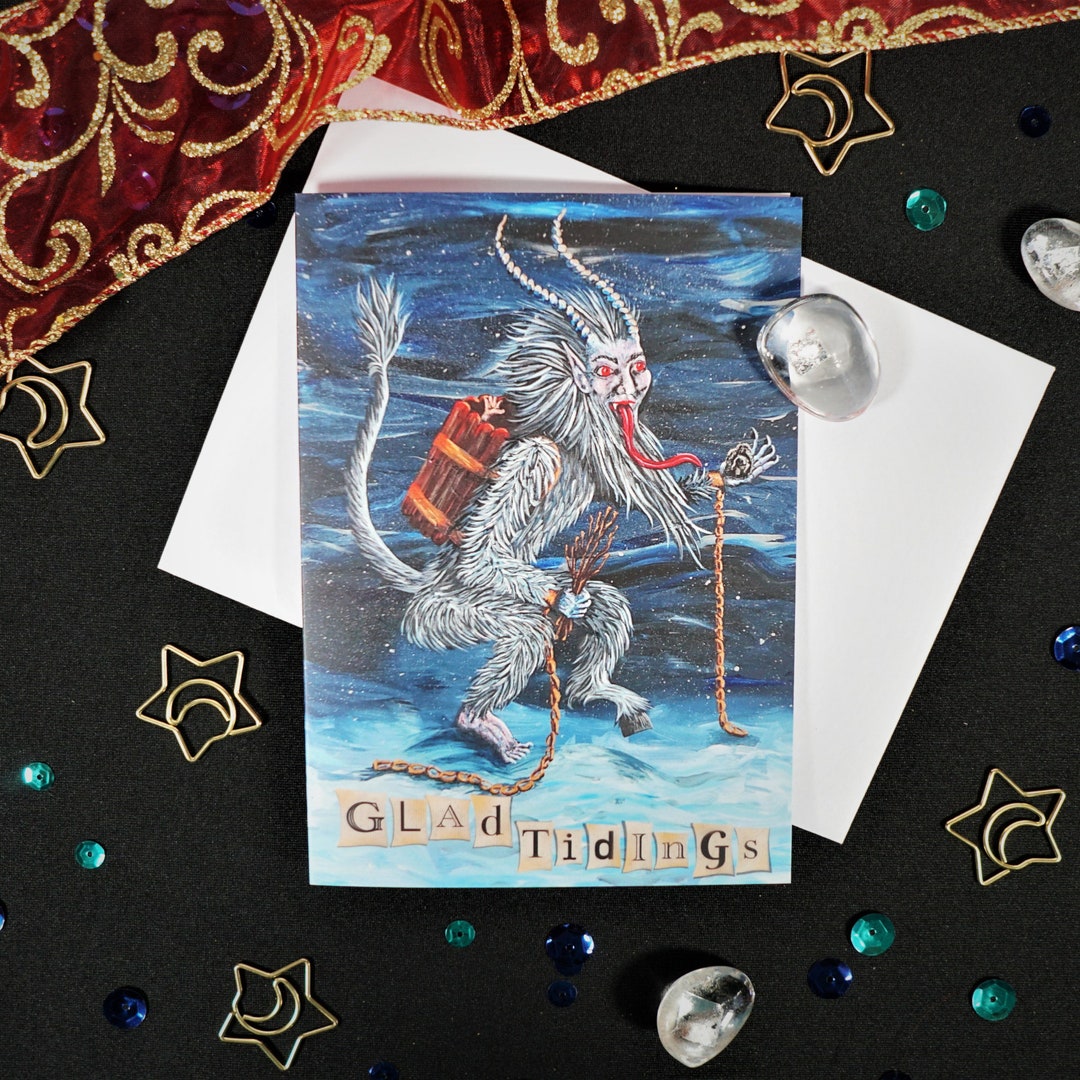 Set of Five Krampus Cards Christmas Slogan Cards Krampusnacht ...