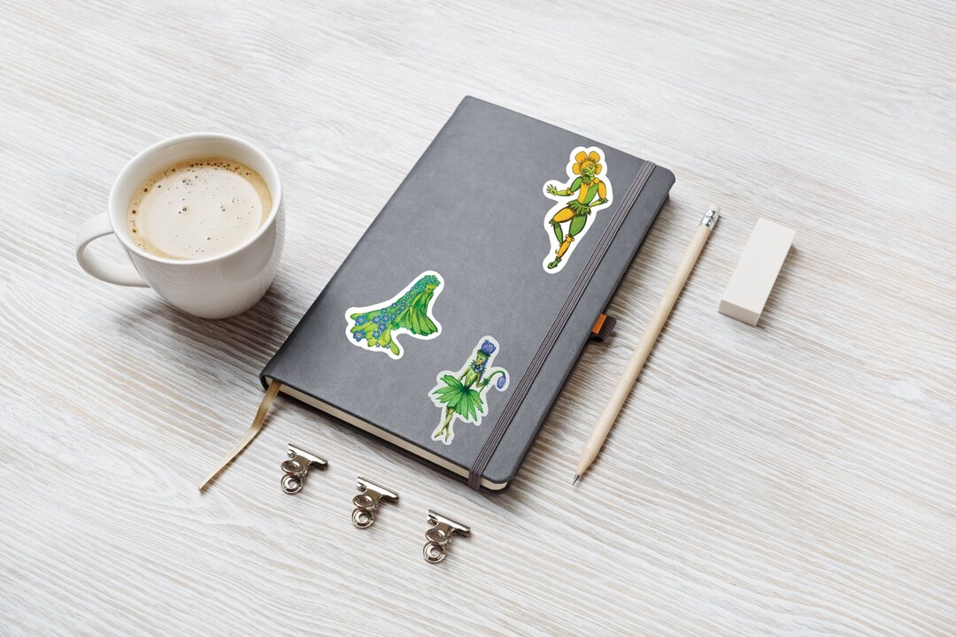 Flower Fey Sticker Set - Anemone, Forget-me-not, Ranunculus - Set of 3 ...