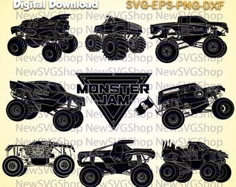 Monster jam svg | Etsy