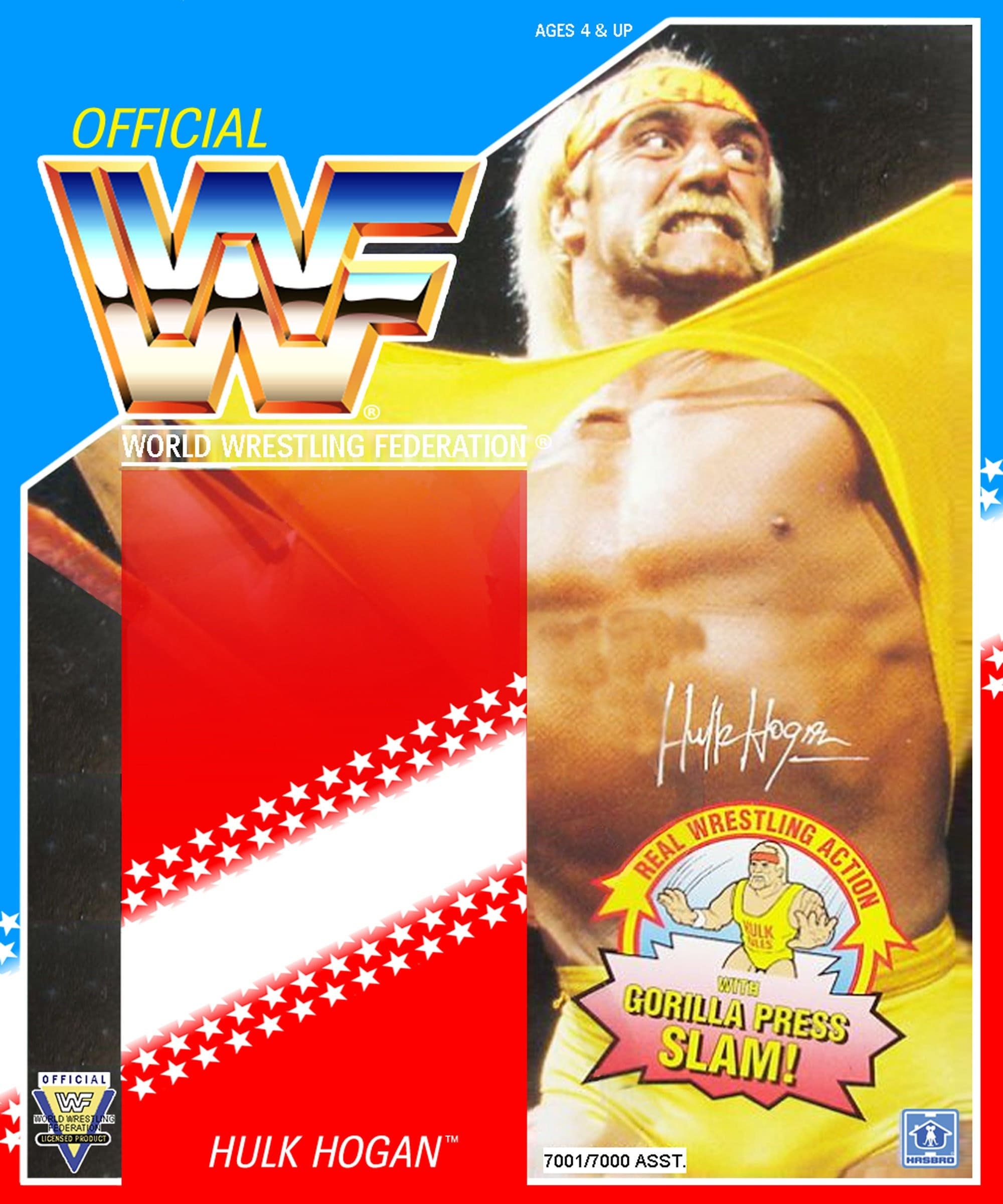 Hulk Hogan WWF Hasbro Wrestling Backing Card DIY - Etsy