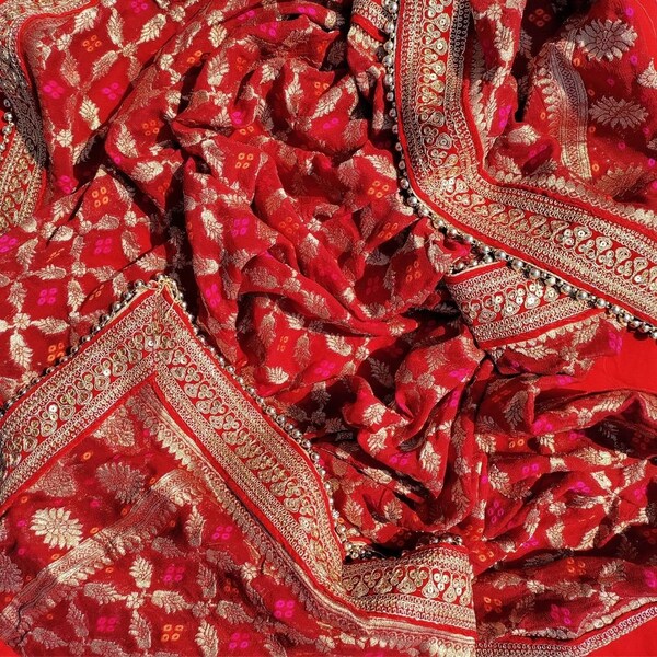 Bridal Red Dupatta - Etsy