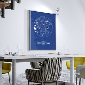 Goodison Park, Stadium Map Print, Everton Street Map, Football Artwork ...
