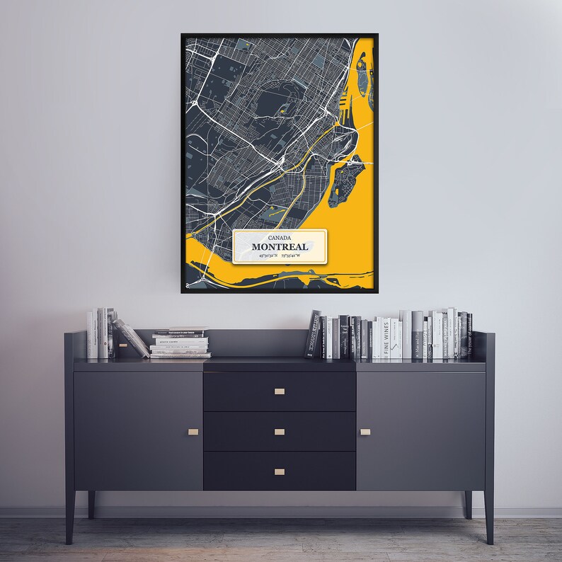Montreal Map Print | Montreal Wall Art Poster | Montreal Street Map ...
