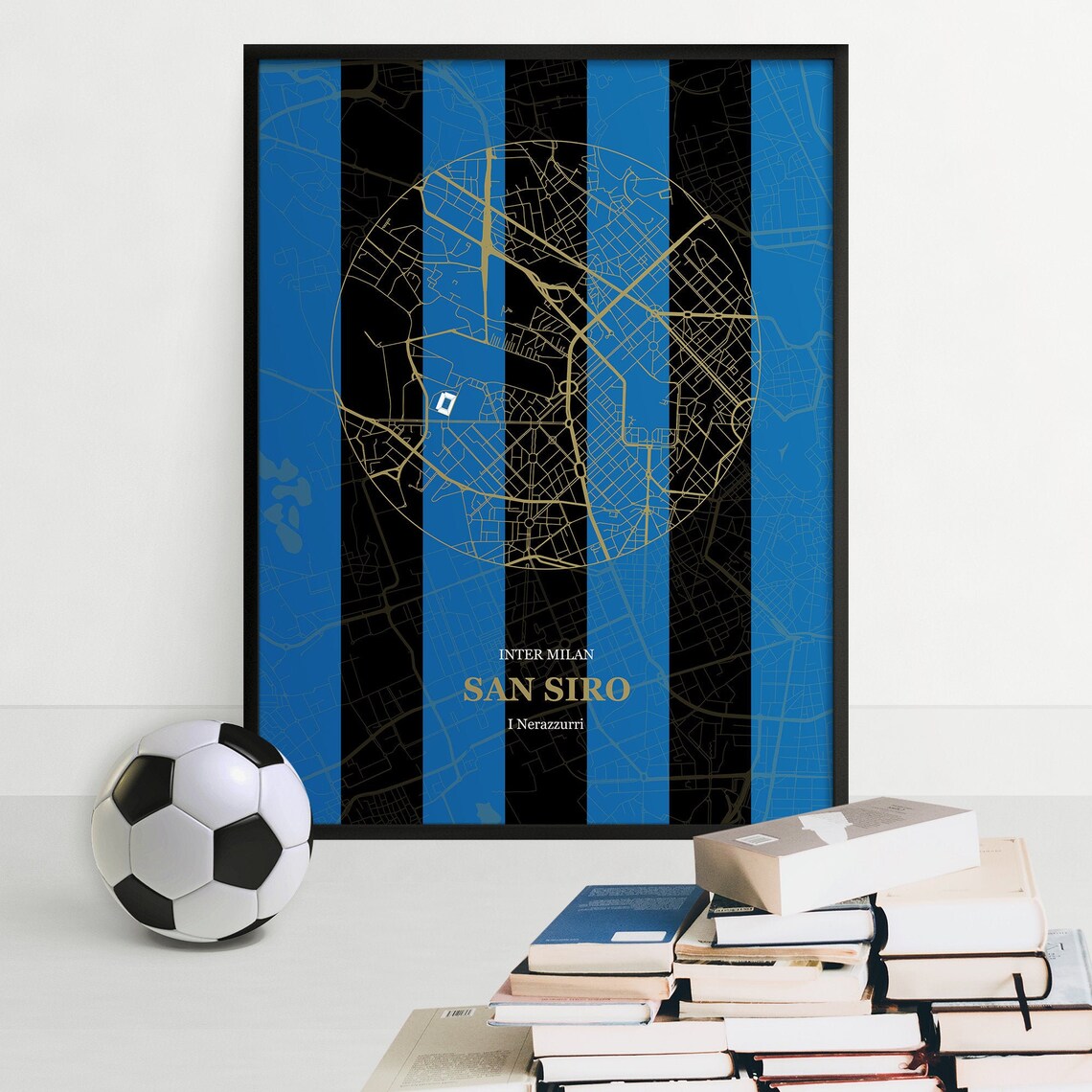 San Siro Stadium Stadium Map Print Inter Milan Street Map - Etsy