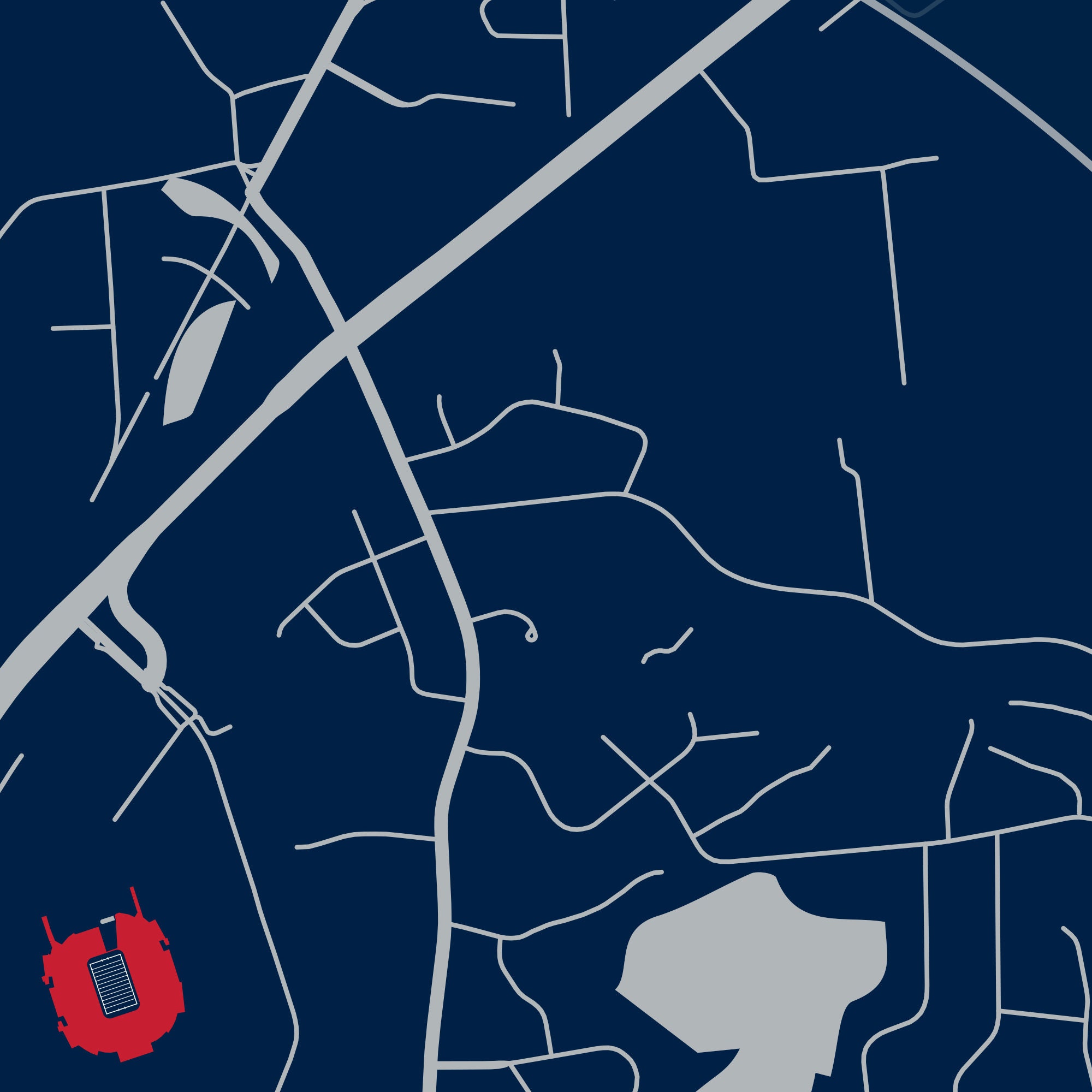 Gillette Stadium, Stadium Map Print, New England Patriots Street Map ...