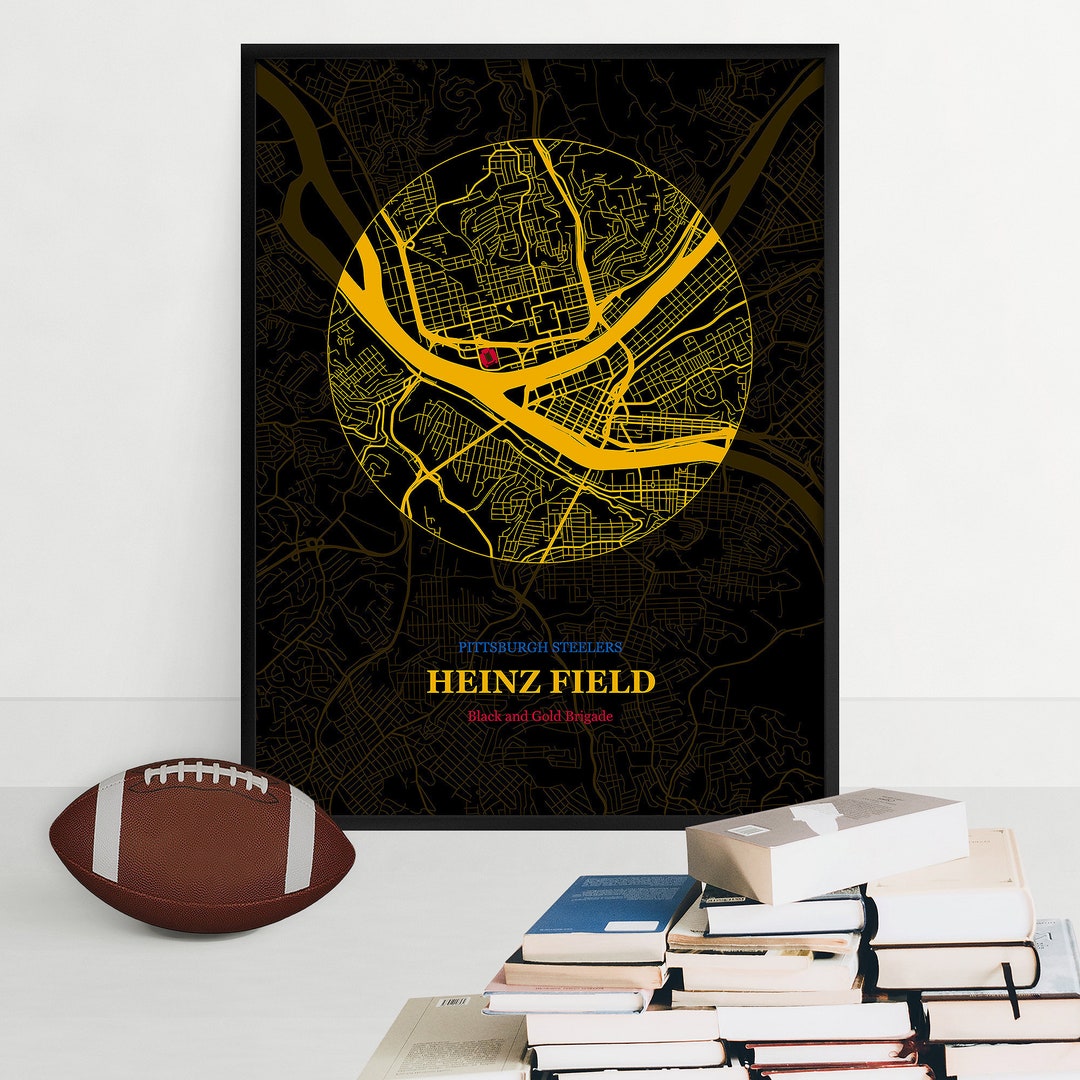 Heinz Field, Stadium Map Print, Pittsburgh Steelers Street Map, Stadium ...