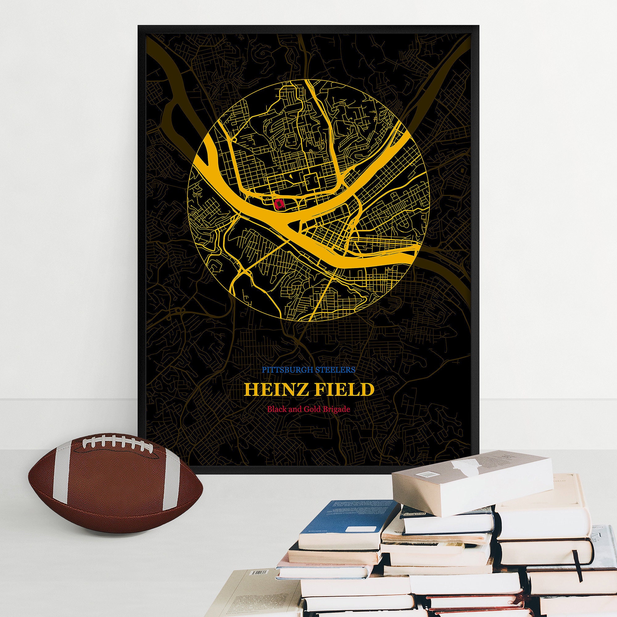 Heinz Field Stadium Map Print Pittsburgh Steelers Street - Etsy