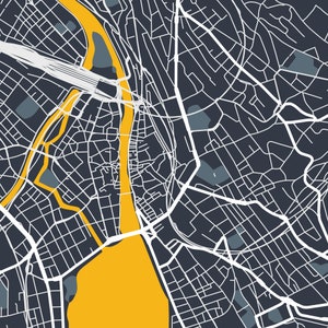 Zurich Map Prints |3 Street Maps | Set | Triptych | Zurich Wall Art ...
