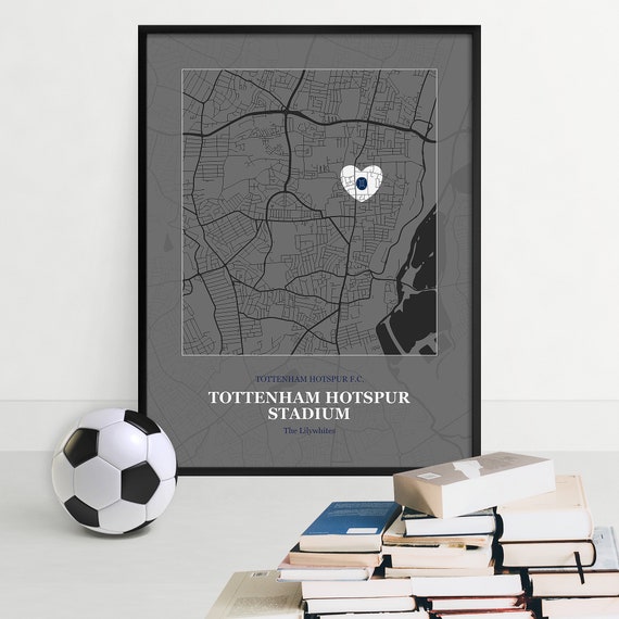 Tottenham Hotspur Stadium Map Print Tottenham Wall Art | Etsy