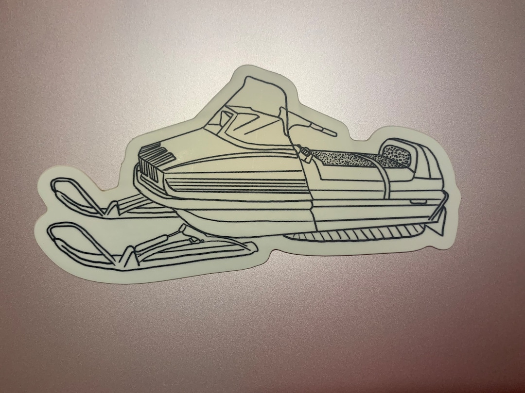 Vintage Snowmobile Sticker - Etsy