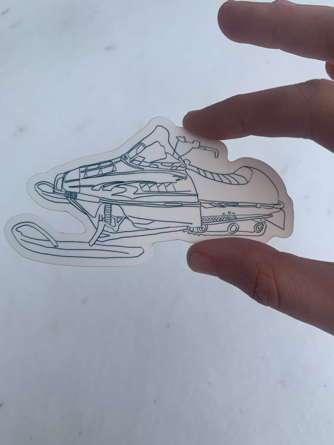 Classic Snowmobile Sticker - Etsy