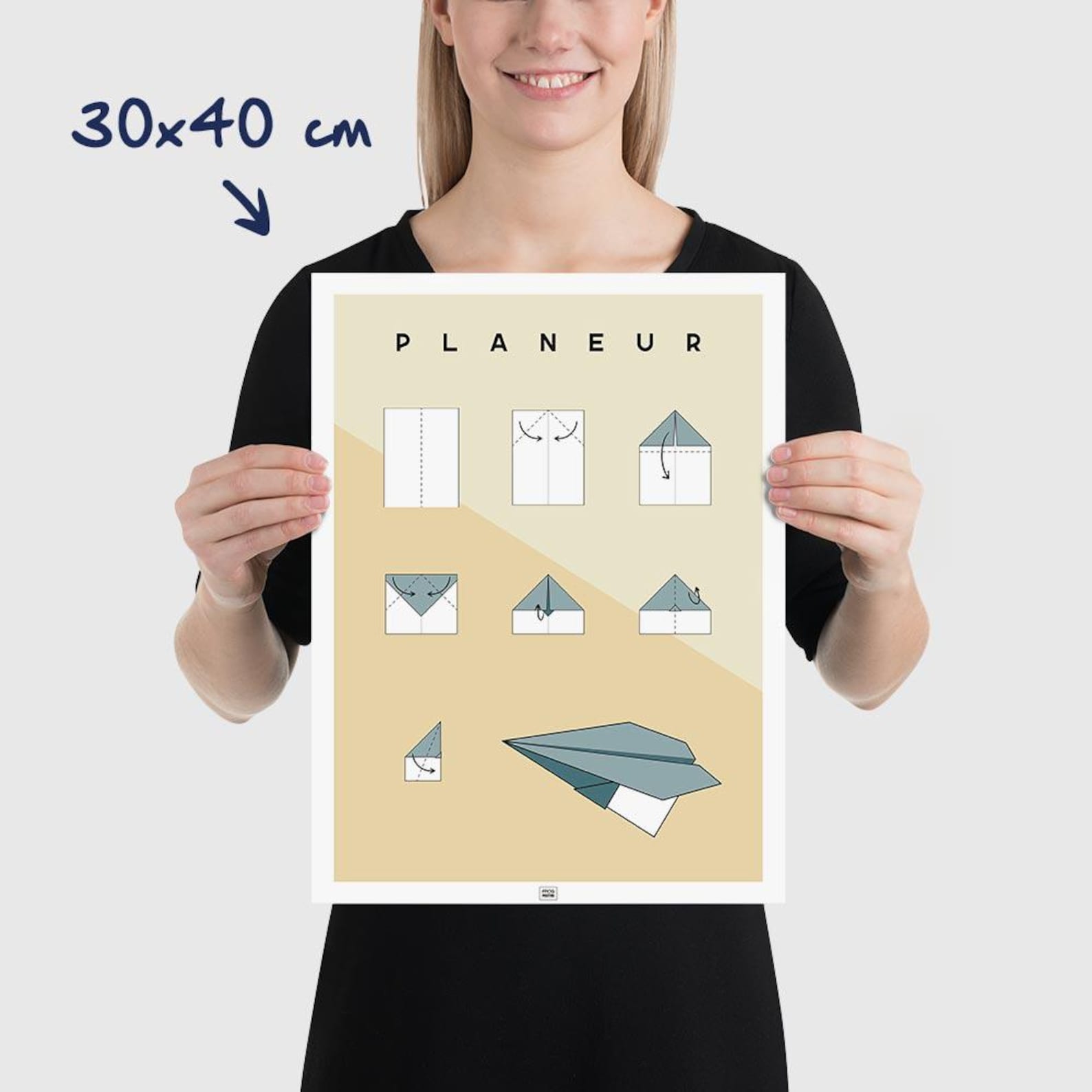 Origami Glider Plane Poster - Etsy