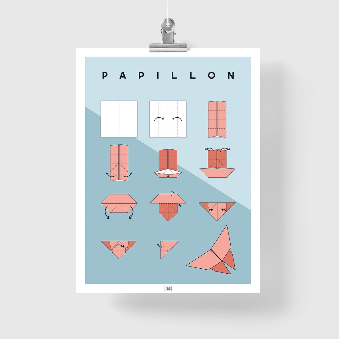 Origami Butterfly Poster - Etsy