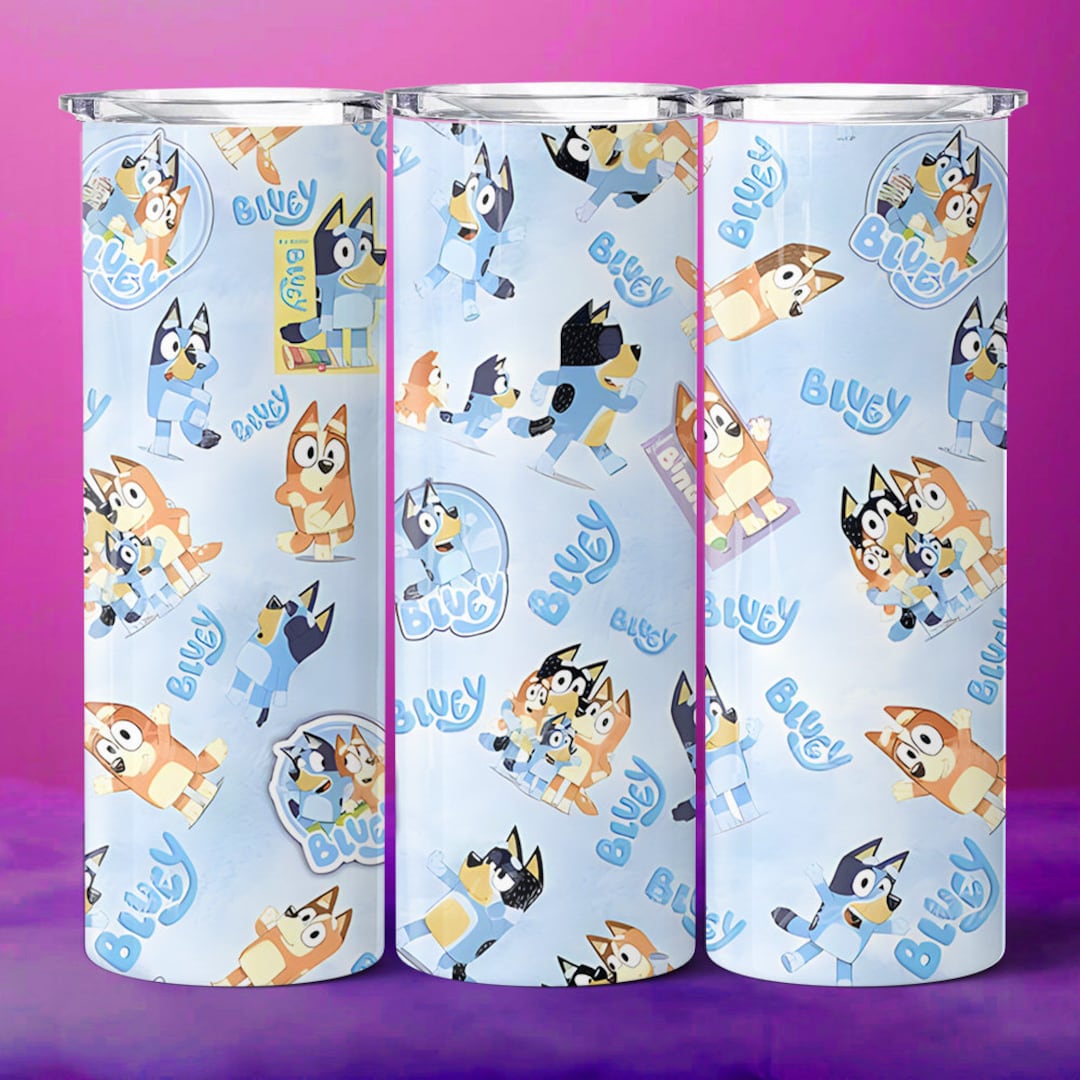 Bluey Tumbler Wrap Png, 20oz Skinny Tumbler Wrap, 20 Oz Tumbler Png ...