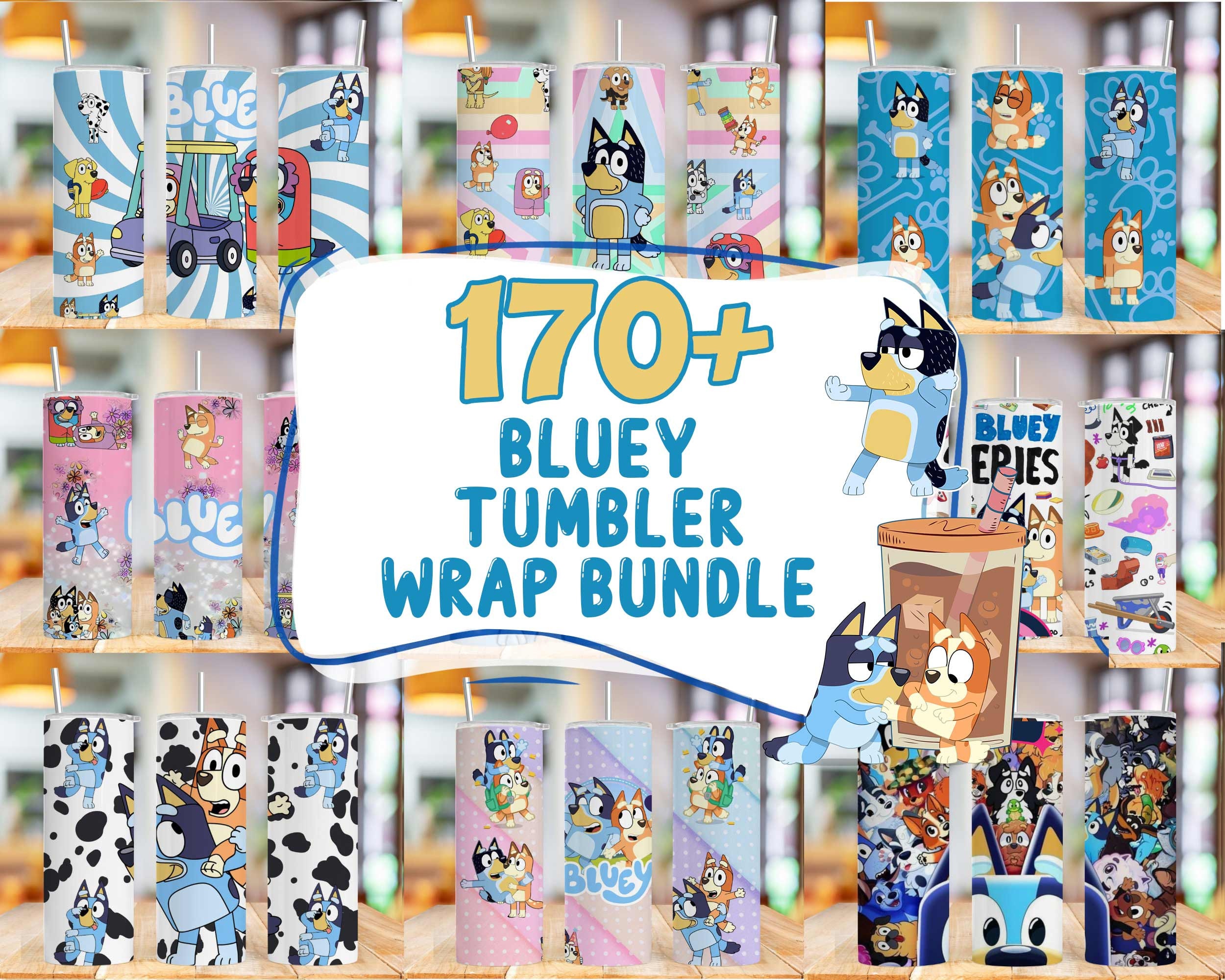 Bluey Tumbler Wrap Png, 20oz Skinny Tumbler Wrap, 20 Oz Tumbler Png ...