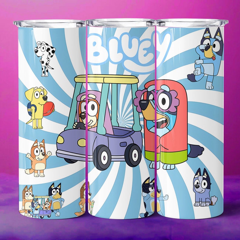 Bluey Tumbler Wrap Png, 20oz Skinny Tumbler Wrap, 20 Oz Tumbler Png ...