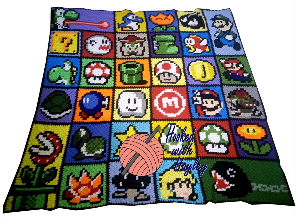 Large Gaming C2C Blanket Pattern | Etsy