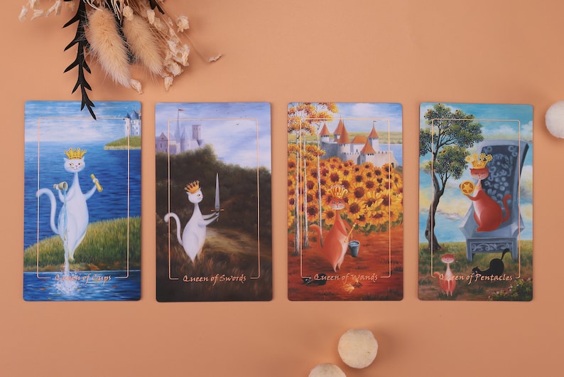 The Feline Rider Tarot-78 Tarot Decks Booklet Major and - Etsy