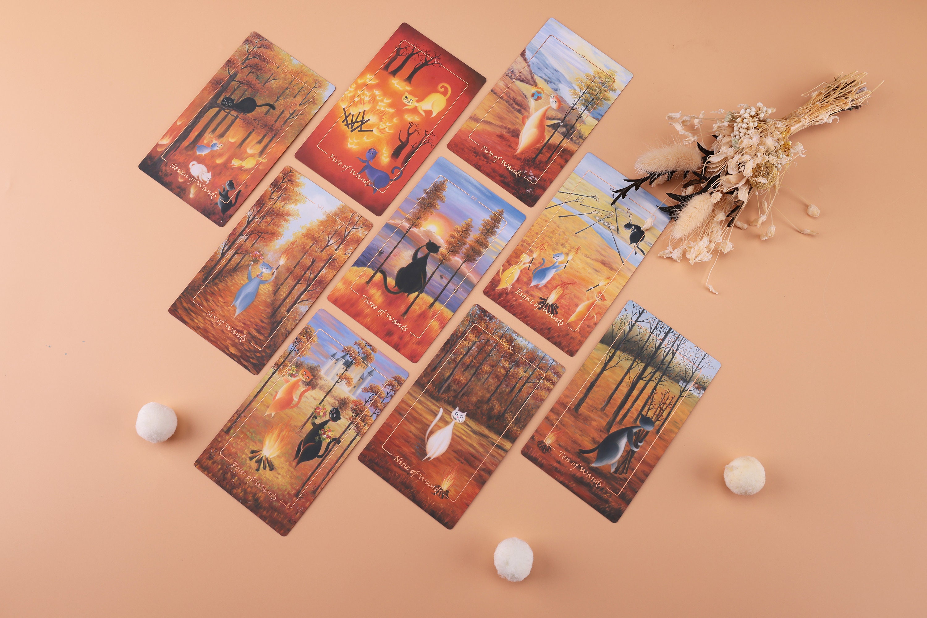 The Feline Rider Tarot-78 Tarot Decks + Booklet, Major and Minor Arcana ...