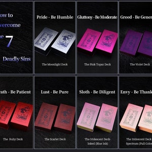 Scarlet Tarot Deck - 7 Deadly Sins Collection, Neo Rider Style - Etsy