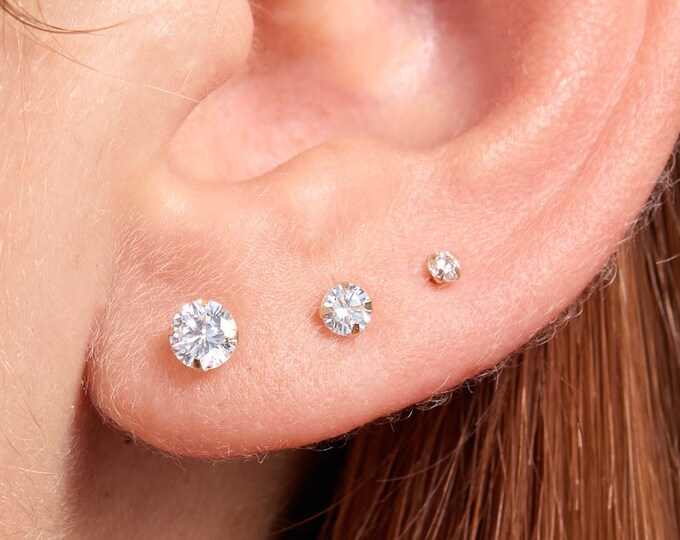 Internally Threaded Titanium Post Labret Earring, Lobe Earring, Helix ...