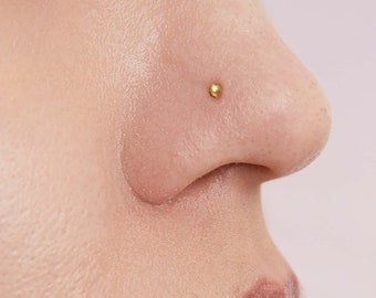 Plain Ball Nose Stud L Shape, Implant Grade ASTM F136 Titanium Nose ...