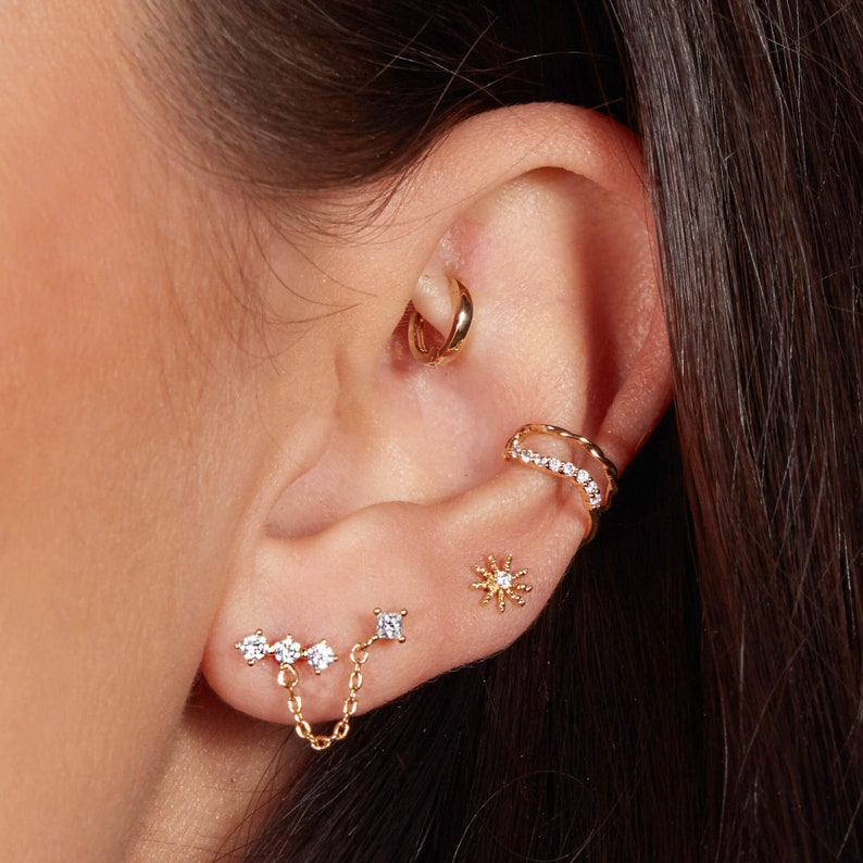 9K Solid Gold Textured Barbell 18G 6mm Length 9 Karat - Etsy UK