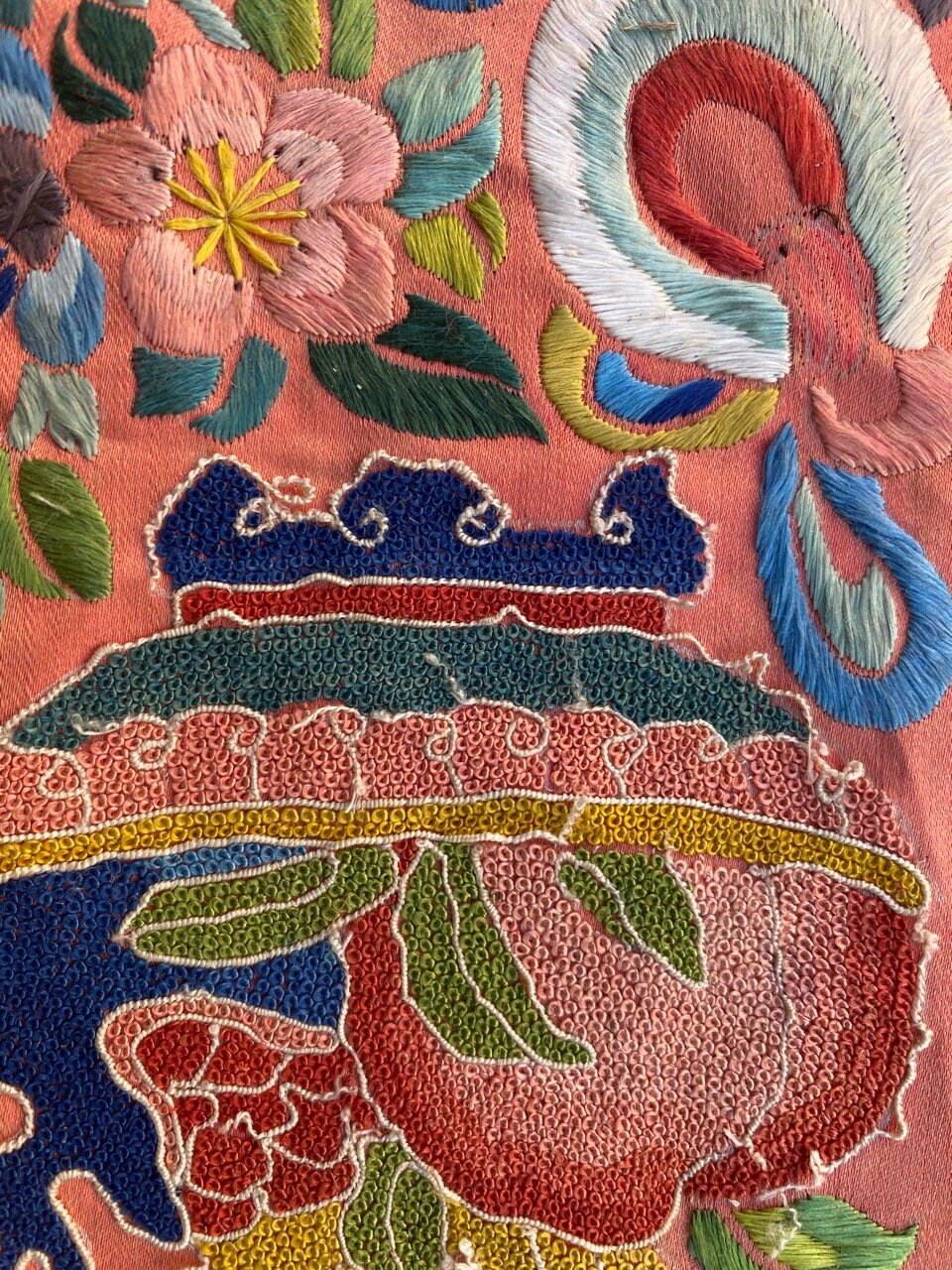 Ancient Chinese Embroidery in Antique Silk 17x88 Cm - Etsy New Zealand