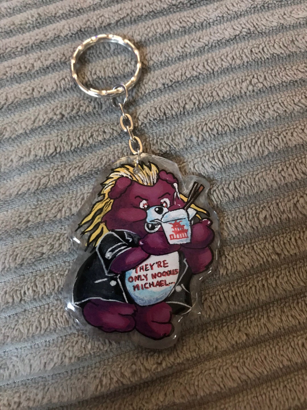 Handmade Scarebear Keychain Dressed in David From the Lost - Etsy