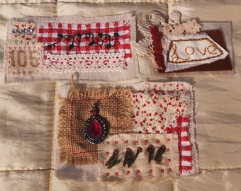 Embroidered Fabric Clusters - Etsy