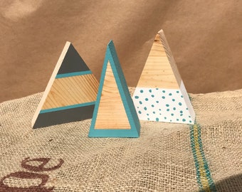 Wood triangles | Etsy