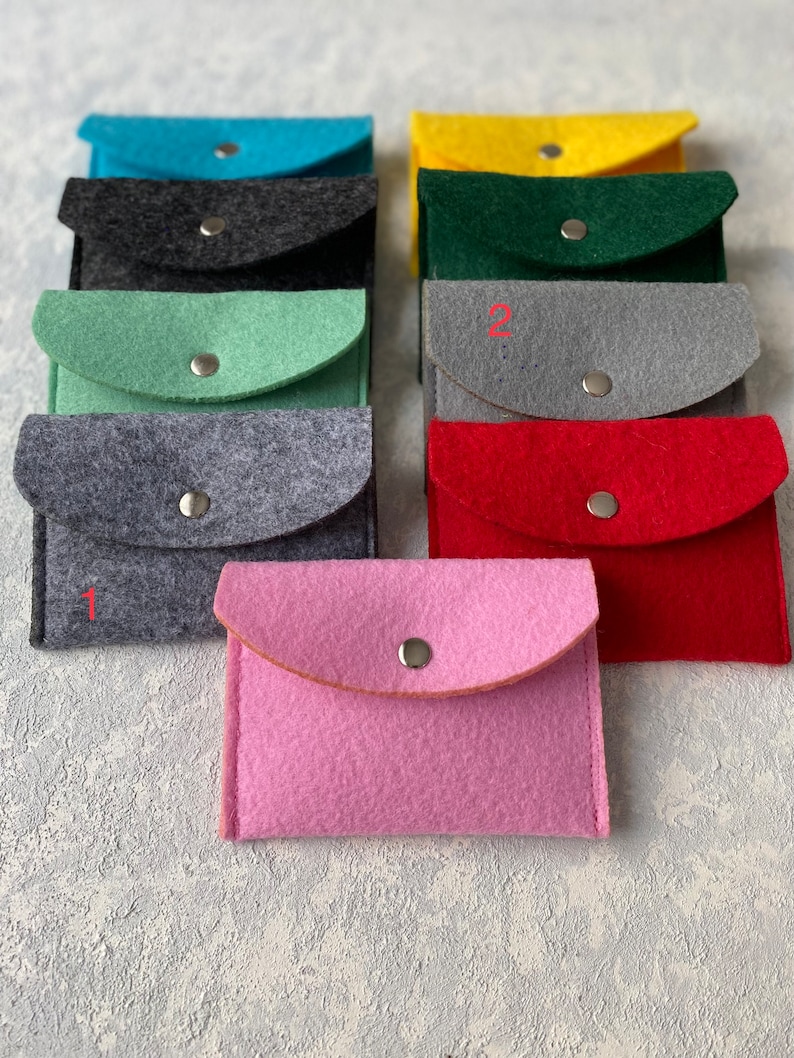 Felt Hand Bag ,wool Felt Hand Wallet, Wool Felt Personalized Buttoned ...