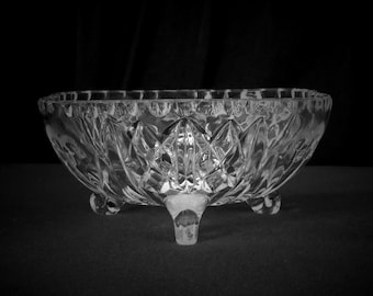Footed glass bowl | Etsy