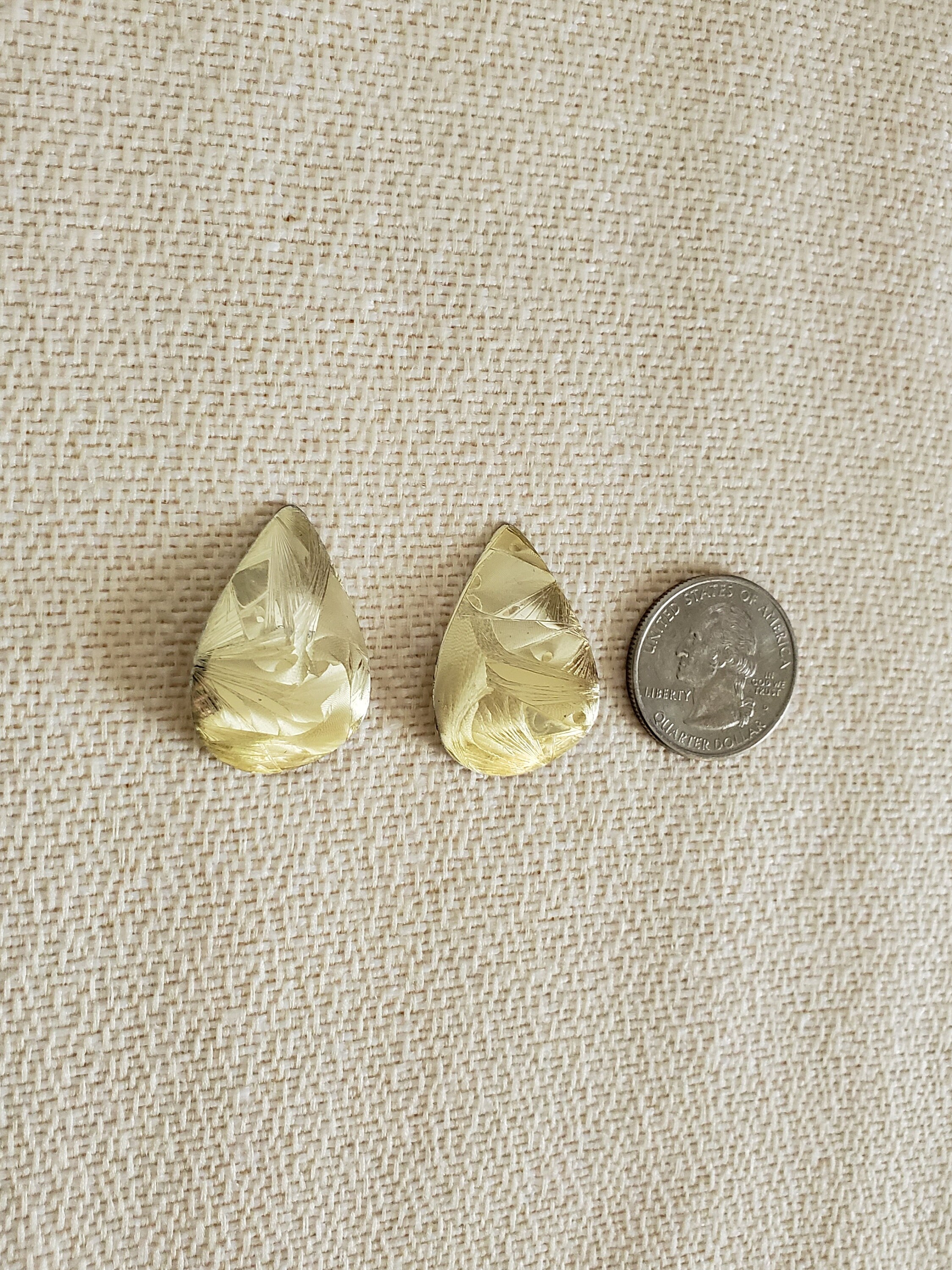 Vintage Gold Plated Textured Teardrop Post Earrings - Etsy