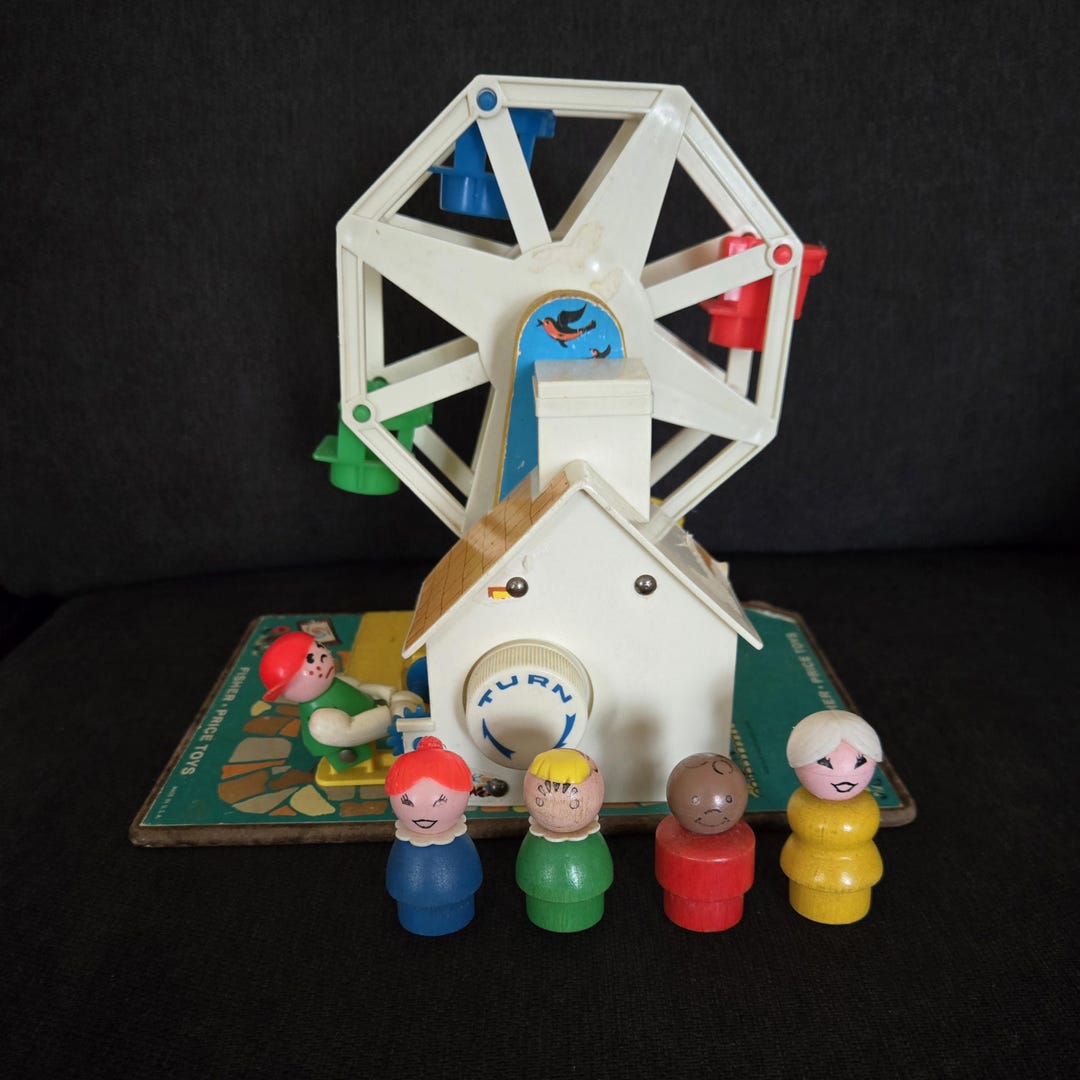 Vintage 1960's Fisher Price Little People Ferris Wheel - Etsy