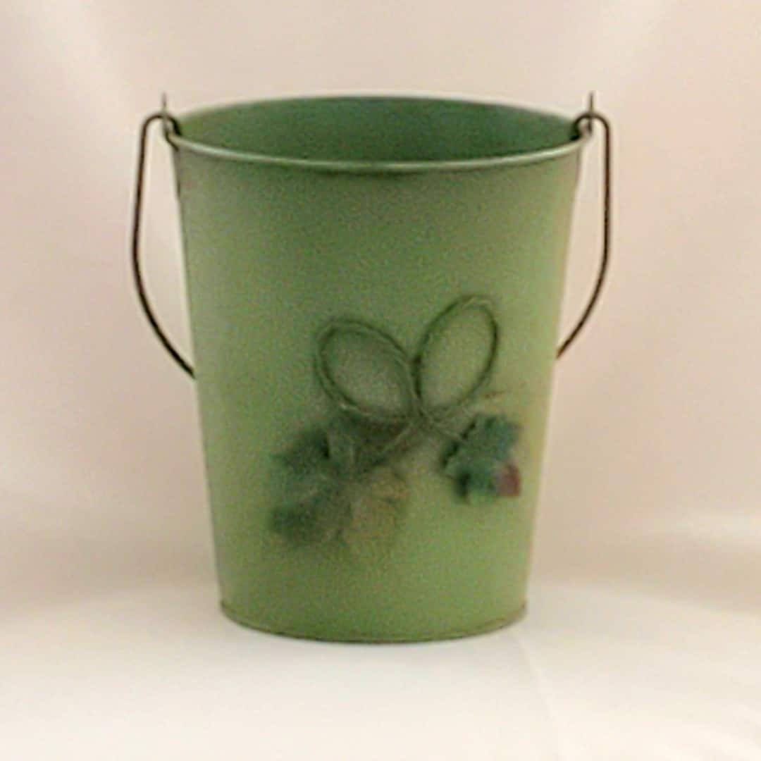 Decorative Metal Pail Planter - Etsy