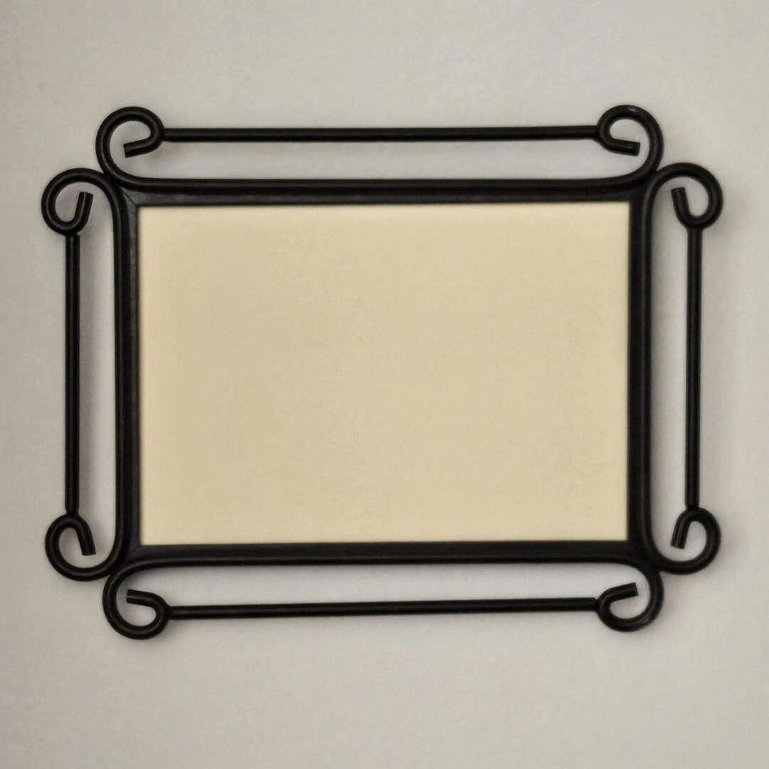 Contemporary Metal Scrolled Frame for 5x7 Vertical or Horizontal Photo ...