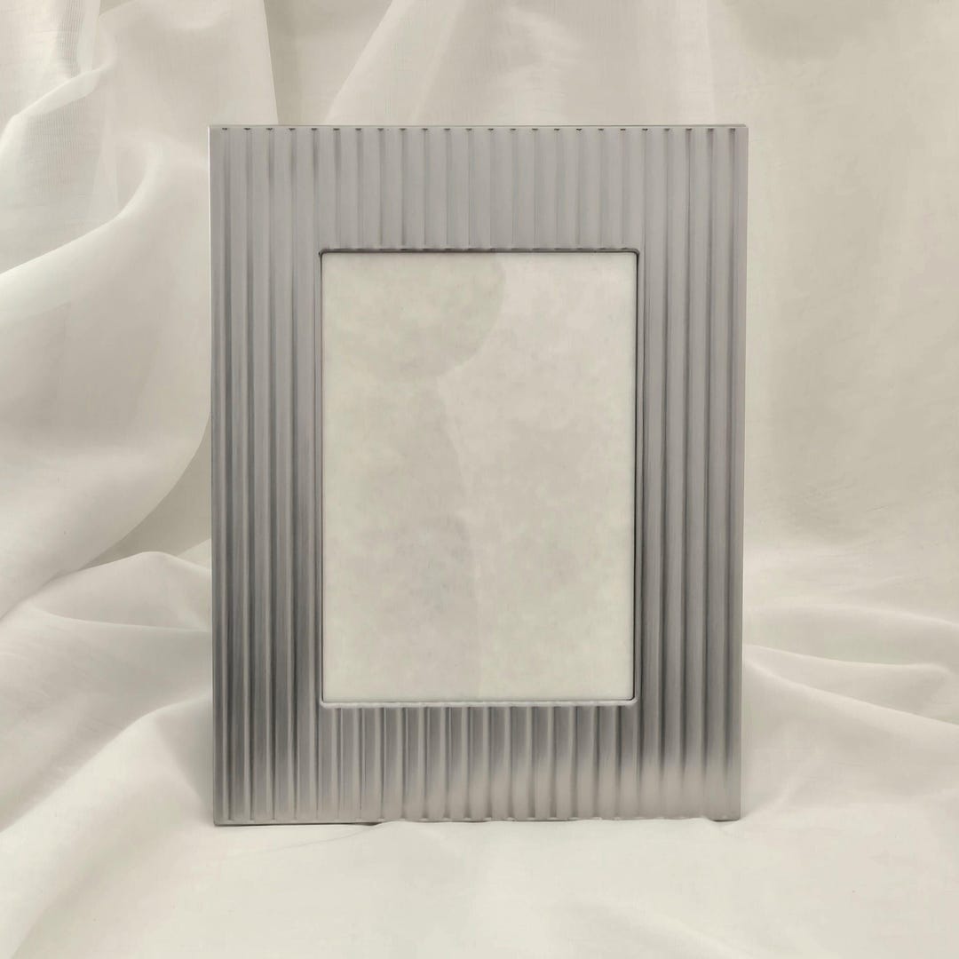Wide Pewter Frame for 5x7 Photo - Etsy