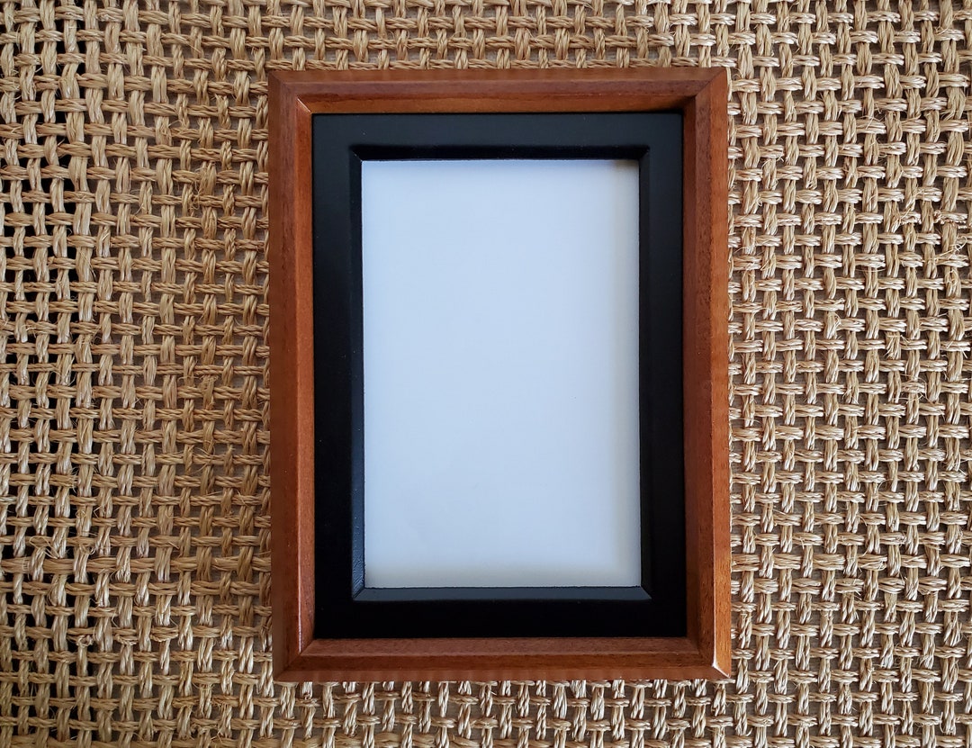 Wood Frame With Plastic Insert Mat for 4 X 6 Photo - Etsy