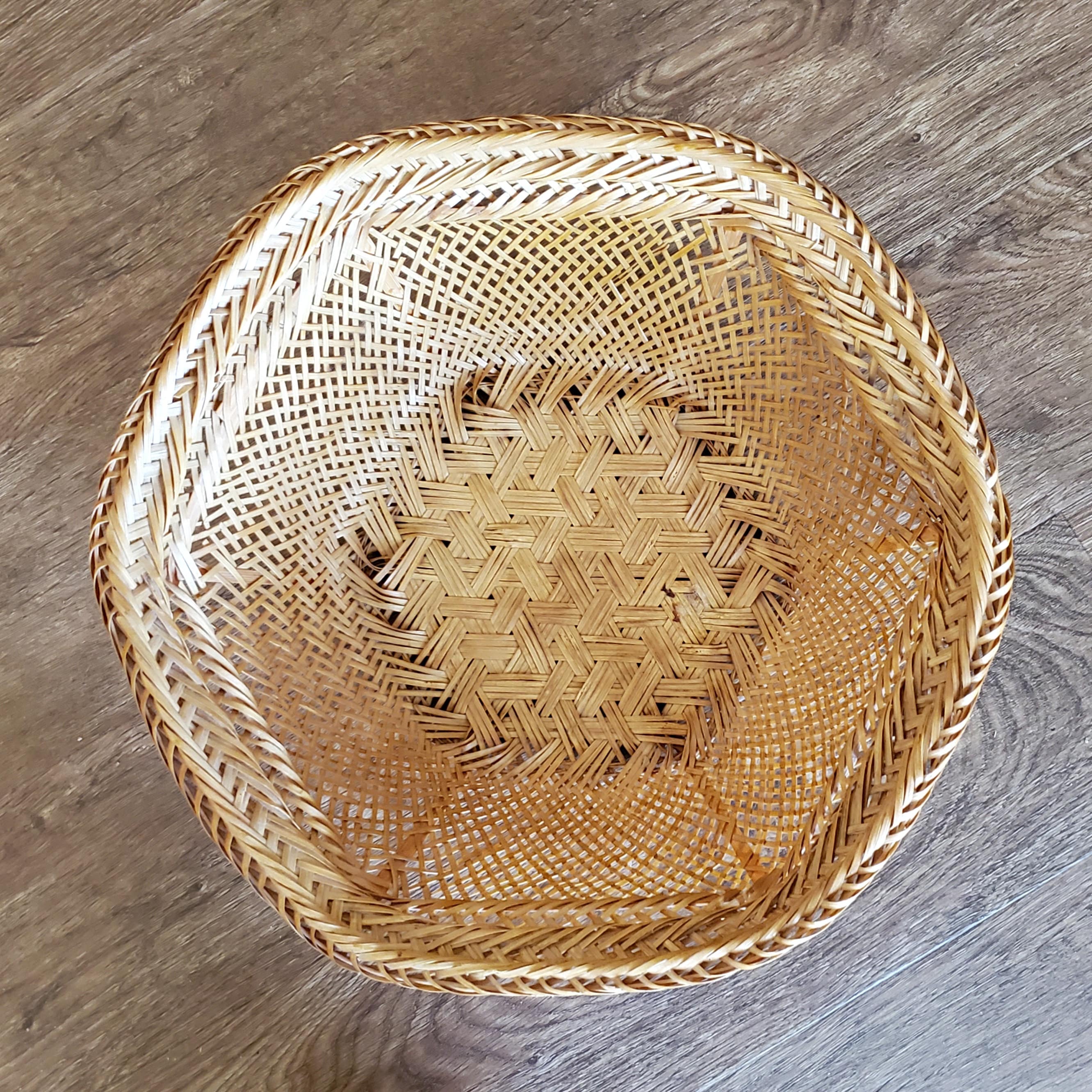 Large 12-inch Natural Reed Bowl - Etsy