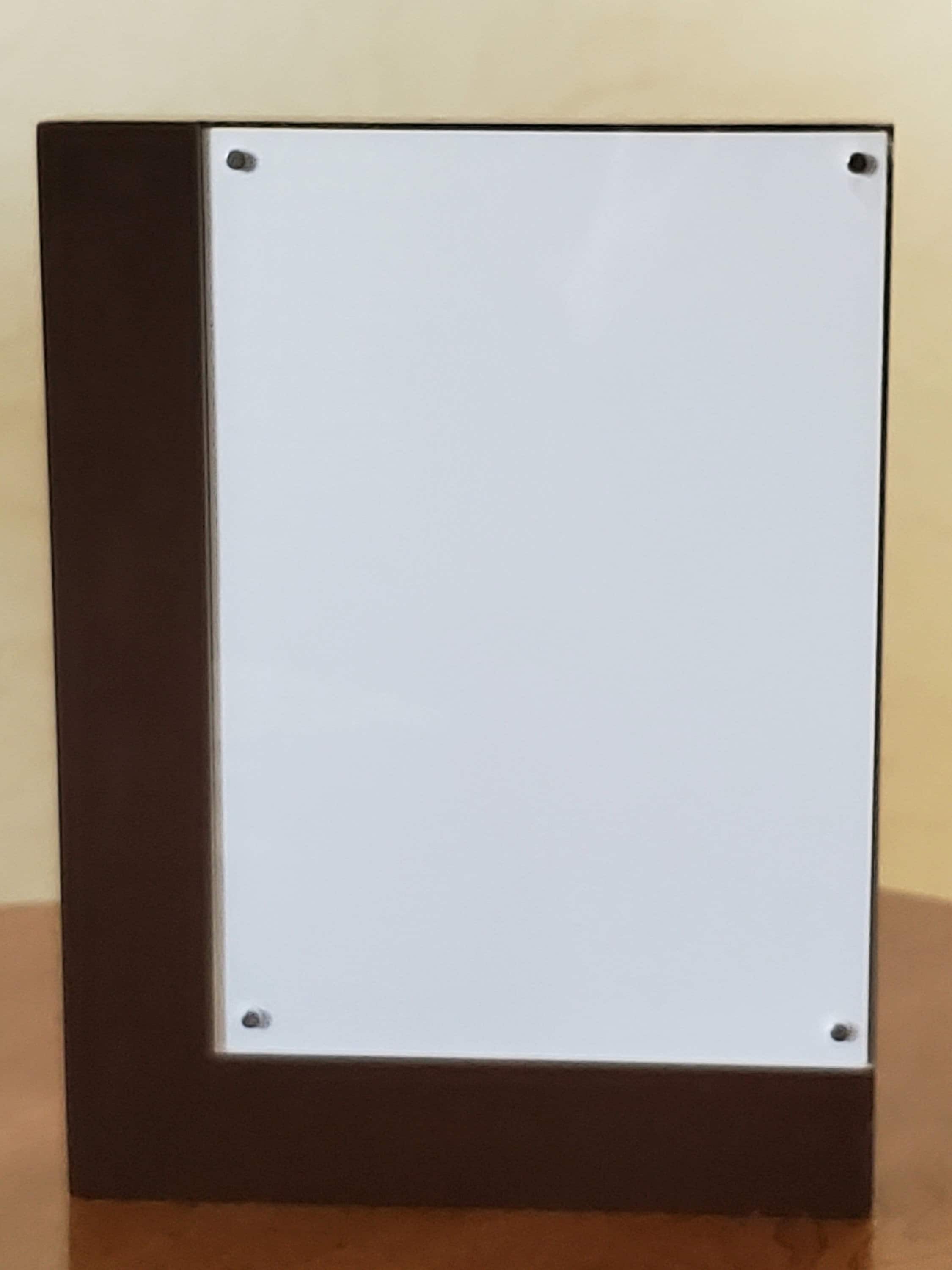 Unique Wood Block Standing Frame With Magnetic Cover for Photos up to ...