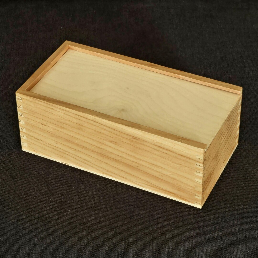 Vintage Wood Box With Slide-out Lid - Etsy