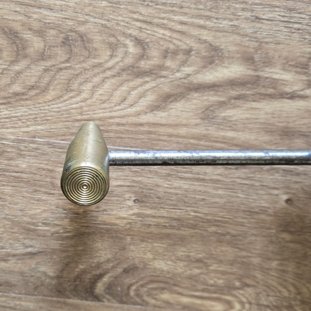 Rare Vintage Brass-head Hammer With Extra Long Steel Shaft - Etsy