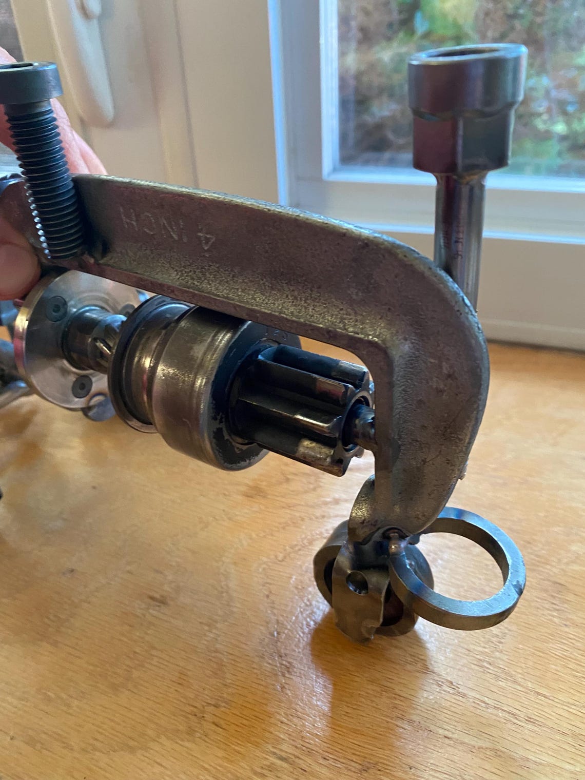 Artist Handmade Welded Tractor With Driver Made From Metal Scraps Trash ...